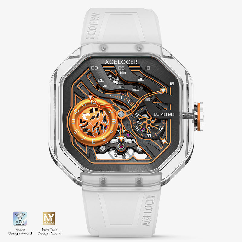 AGELOCER Original Volcano Series Automatic Mechanical Watch Crystal Ca